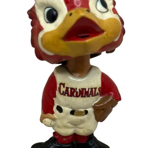 Vintage 1960's St Louis Cardinals Cardinal Mascot Head Gold Base ...