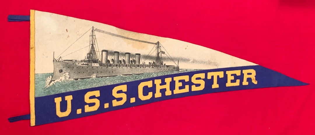 Spectacular Circa 1907 U.S.S. Chester United States Navy Scout Cruiser ...