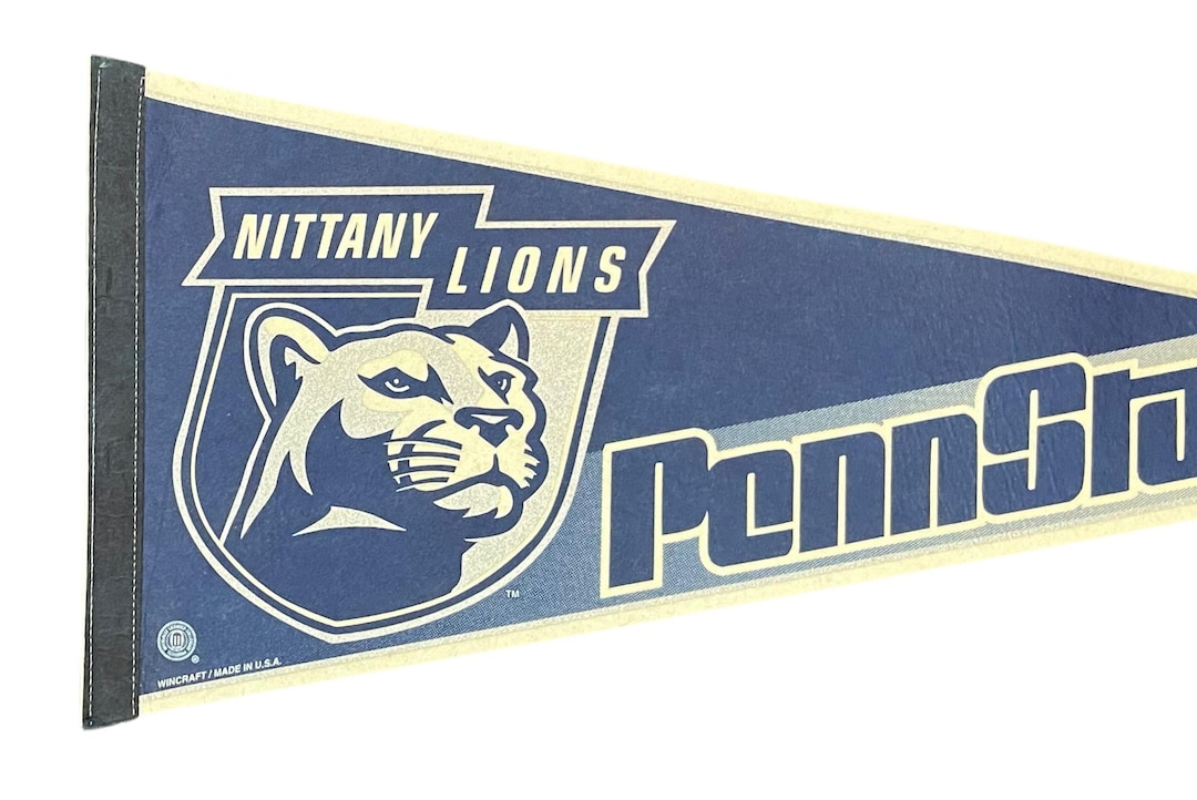 Vintage 1990's Penn State University Nittany Lions 29 Inch Felt Pennant ...