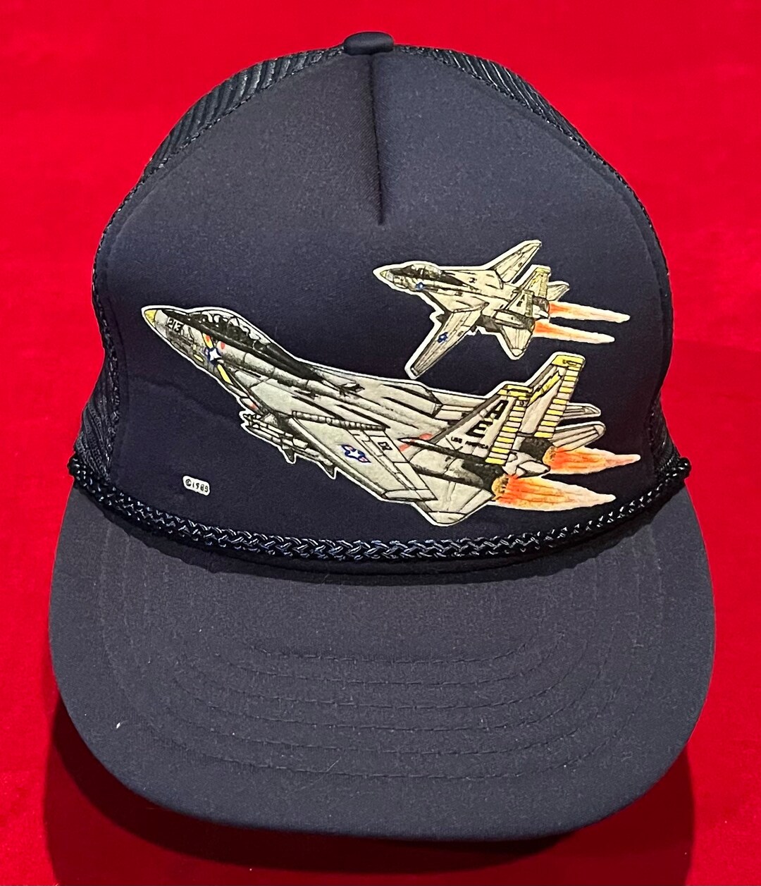 Fantastic Vintage 1989 Fighter Jet Graphic Snapback Cap Hat - Etsy