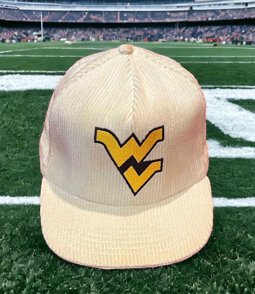 Vintage West Virginia University Corduroy Snapback College Football Cap ...