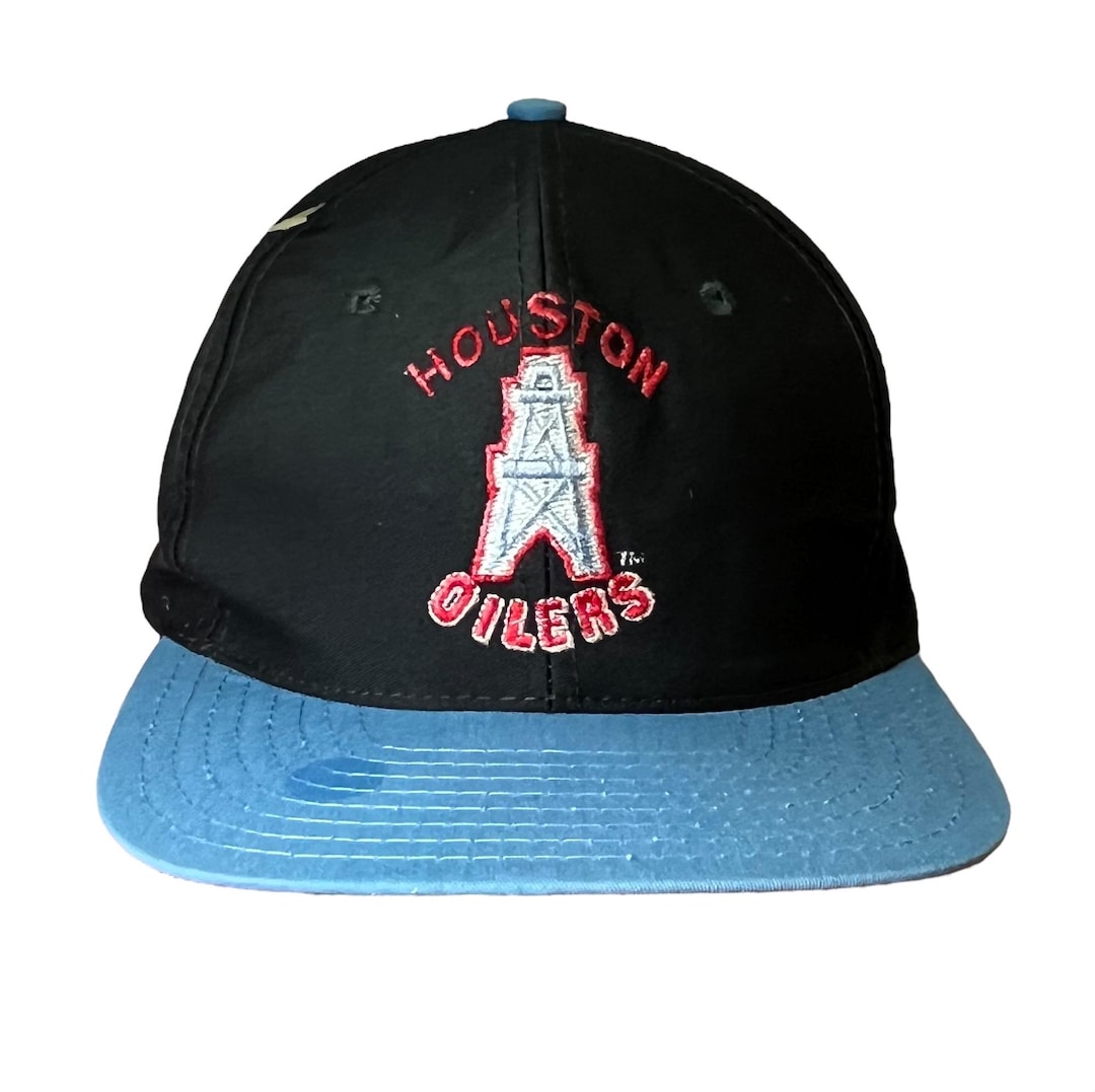 Vintage 1990's Houston Oilers AJD Brand NFL Football Snapback Hat Cap ...