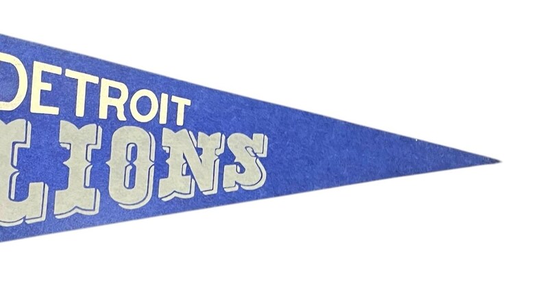 Vintage Early 1980's Detroit Lions Football 29 Inch Pennant - Old NFL ...