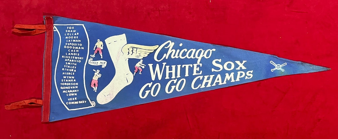 Rare Vintage 1959 Chicago White Sox Champions Baseball Roster Pennant ...
