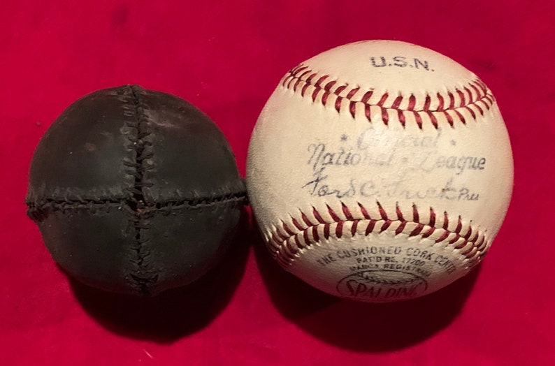 Circa 1850's Lemon Peel Style Baseball Constructed with 4 | Etsy