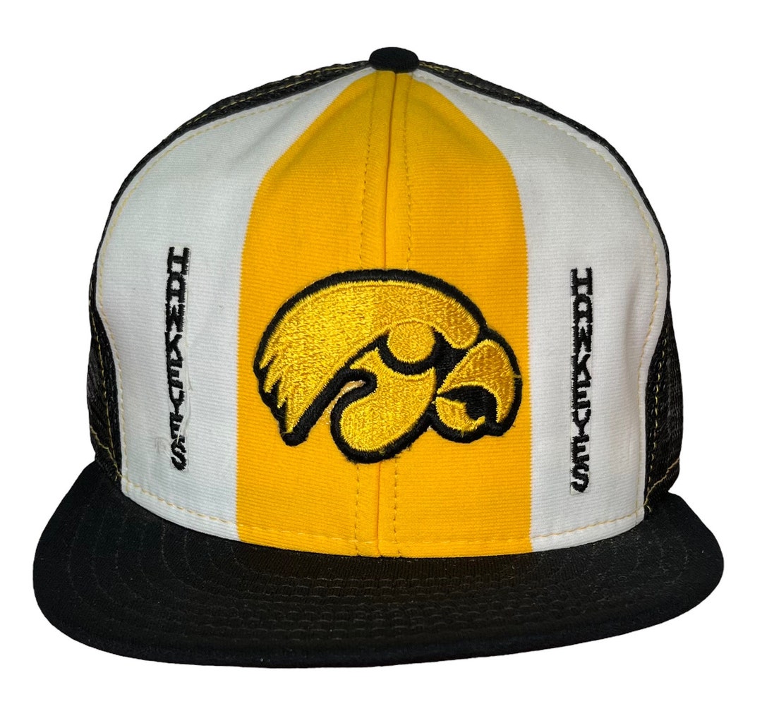 Vintage 1980's University of Iowa Hawkeyes AJD Lucky Stripe Snapback ...