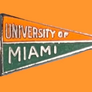 Beautiful Vintage 1940's University of Miami Enameled Silver Toned ...