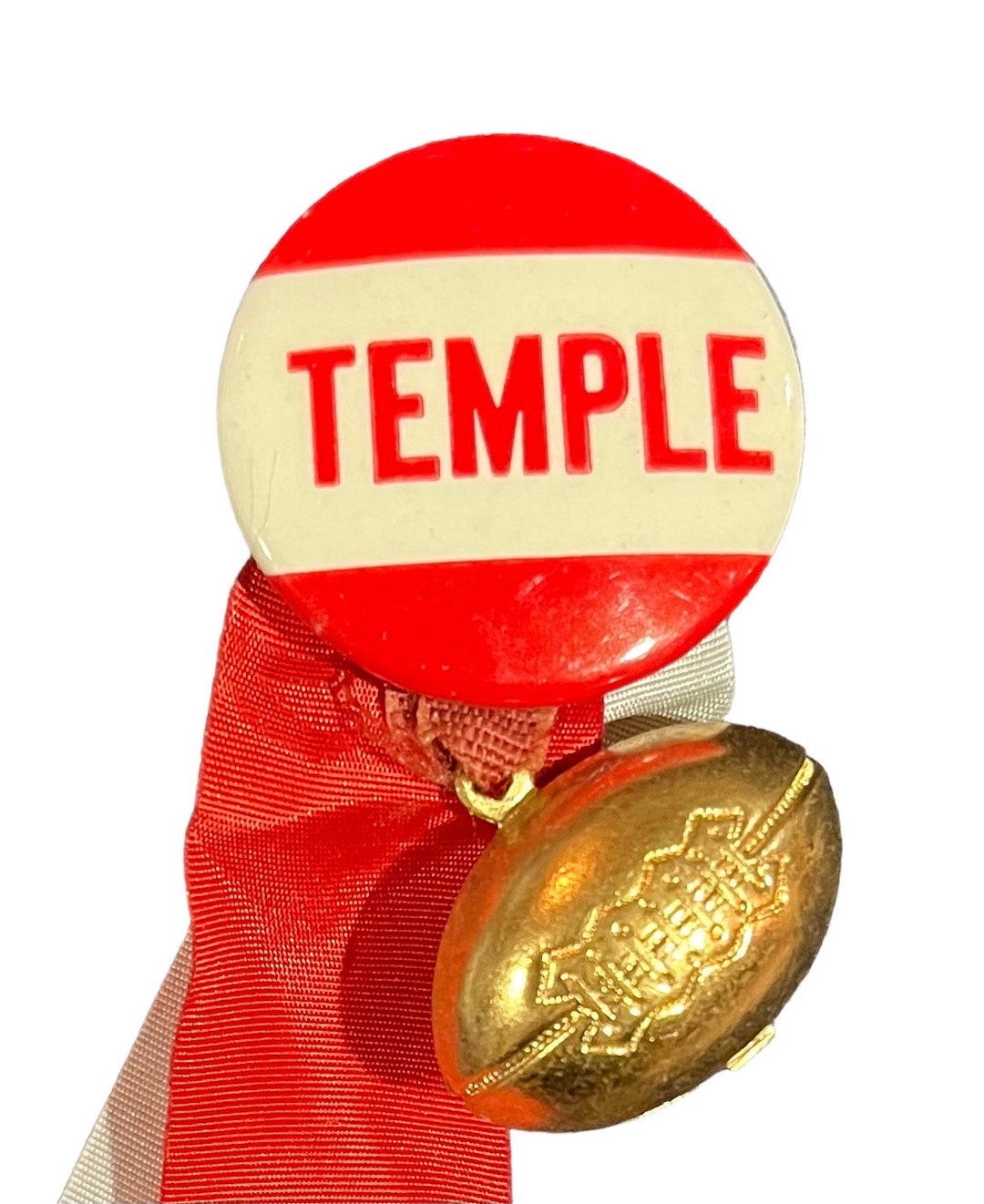 Vintage Circa 1940's Temple University Football Pin Pinback With ...
