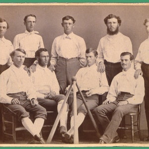 Antique Circa 1870 Marshalltown Iowa Baseball Players Cabinet ...