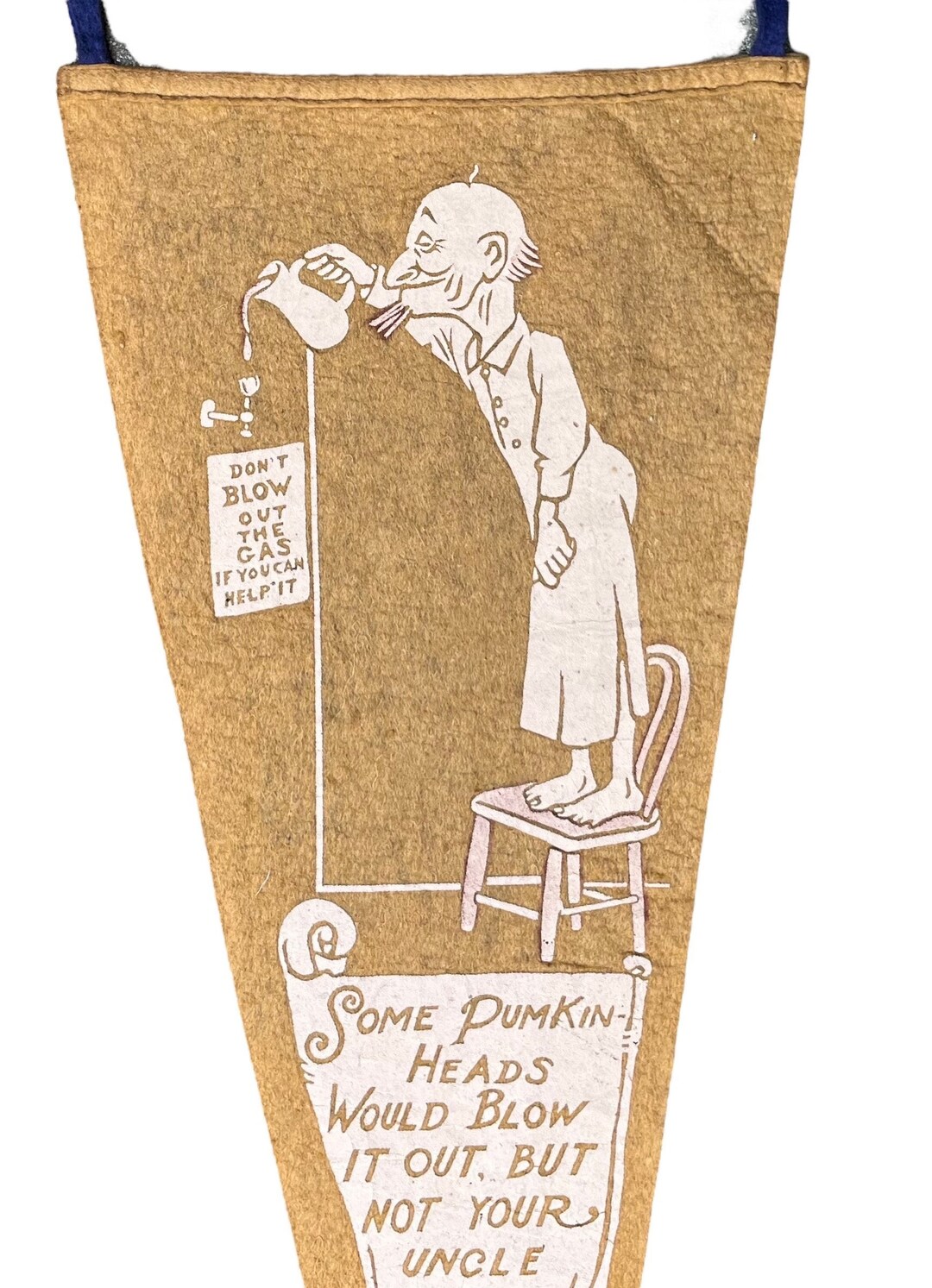 Antique Circa 1910 Comic Cartoon 28 Inch Pennant With Uncle Hiram ...