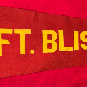 Antique Oversized WWI Era Fort Bliss Texas Sewn Letter 35 Inch Felt ...