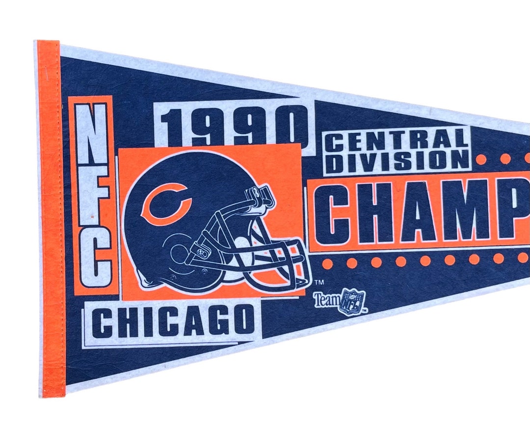 Vintage 1990 Chicago Bears Central Division Champions NFL Football Full ...