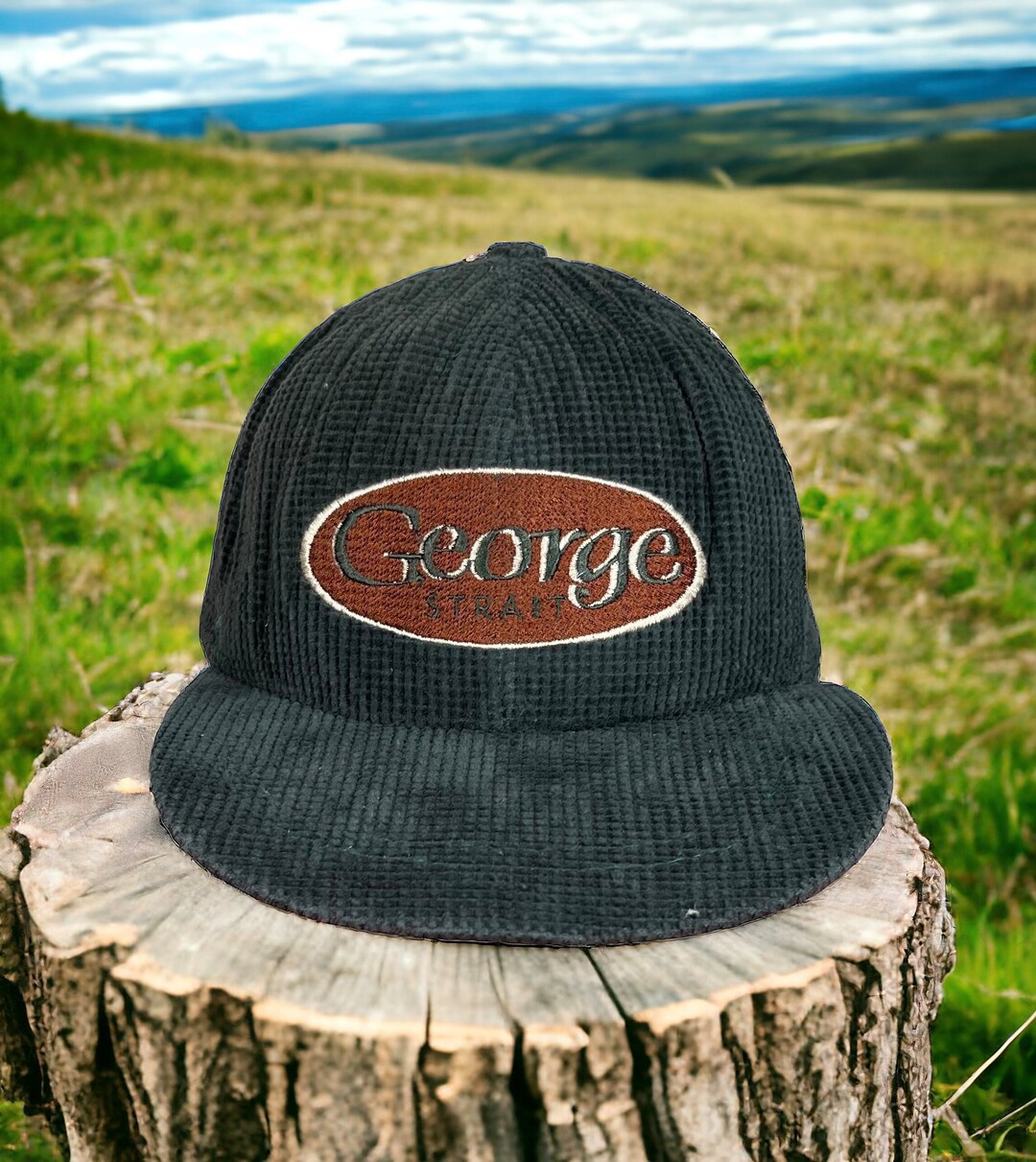 Vintage George Strait Country Musician Corduroy Style Snapback Hat Cap ...