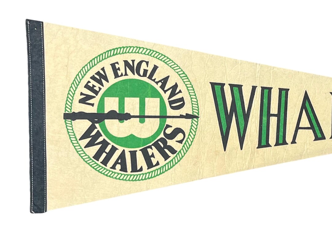 Vintage 1970's New England Whalers Full Sized 29 Inch Hockey Pennant ...