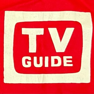 Vintage Deadstock 1980's Canvas TV Guide Advertising Newsstand Vendor ...
