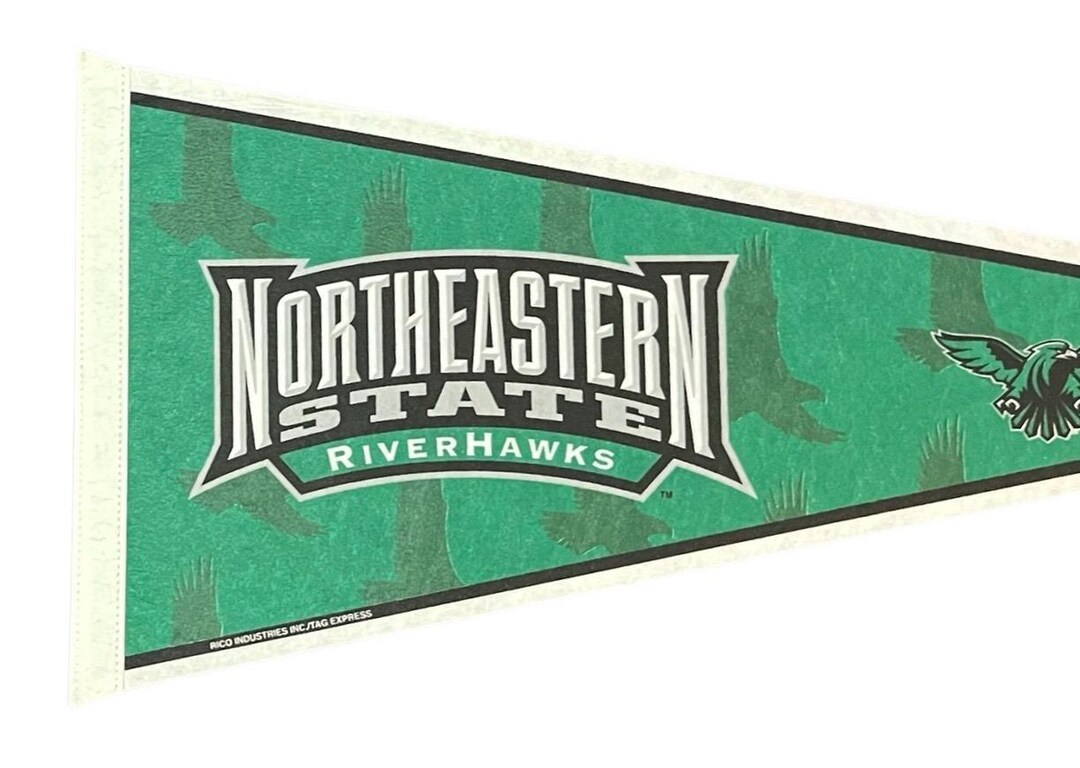 Vintage Northeastern State University Riverhawks 29 Inch Felt Pennant ...