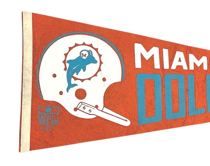 Vintage Late 1960's Early 1970's Miami Dolphins Single Bar Helmet NFL ...