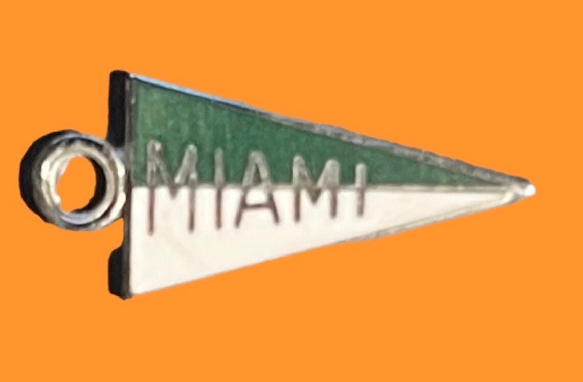 Beautiful Vintage 1940's University of Miami Enameled Silver Toned ...