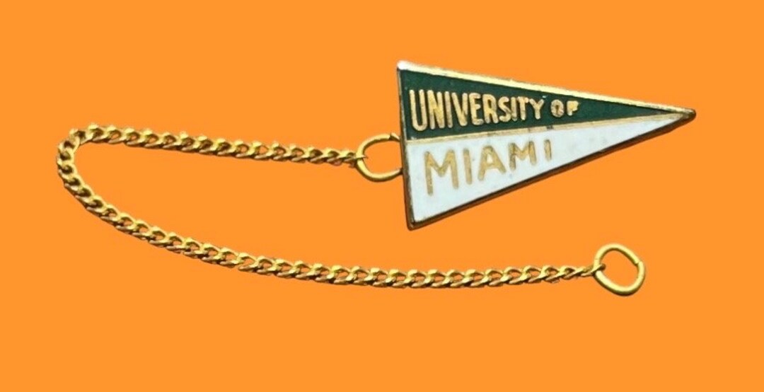 Beautiful Vintage 1940's University of Miami Enameled Gold Toned ...