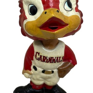 Vintage 1960's St Louis Cardinals Cardinal Mascot Head Gold Base ...