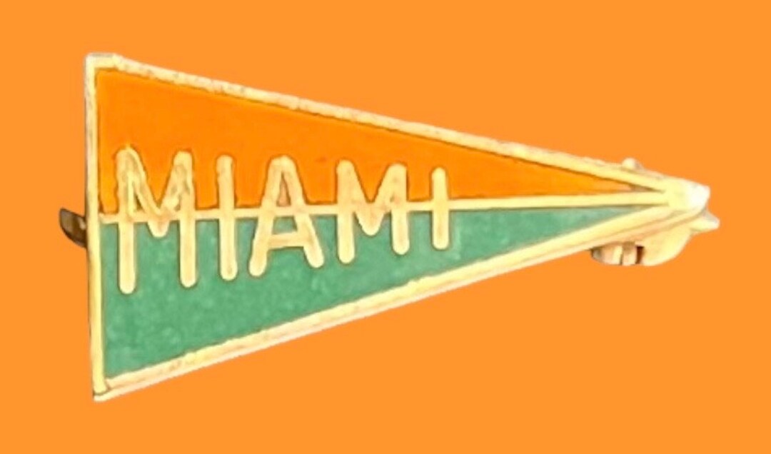 Beautiful Vintage 1940's University of Miami Enameled Gold Toned ...