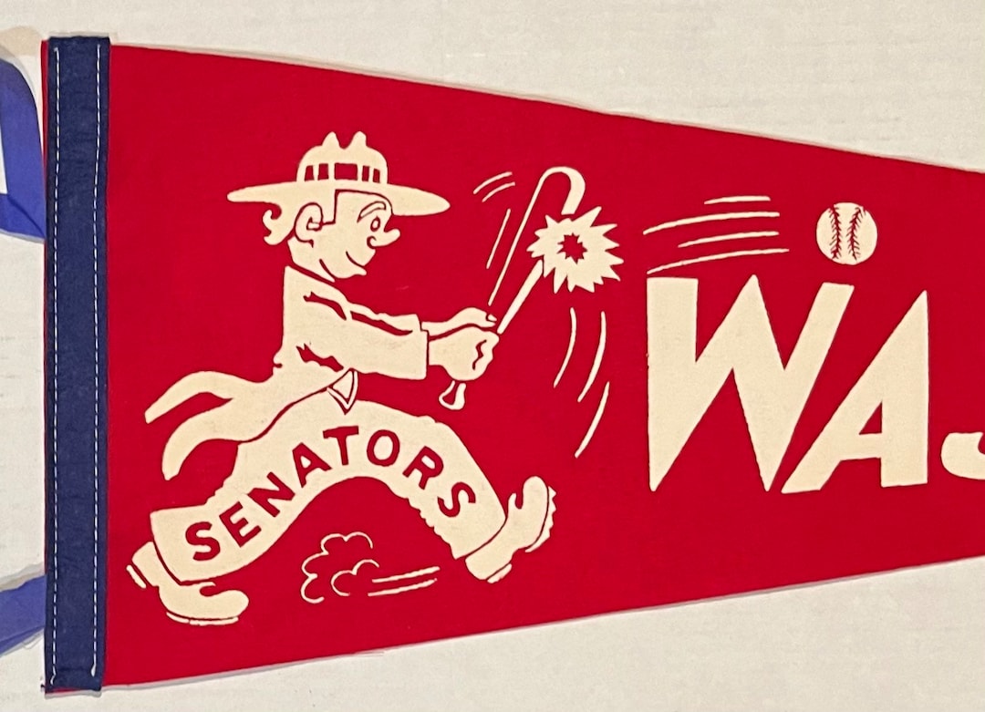 Beautiful Vintage 1950's Washington Senators 27 Inch Felt Pennant ...