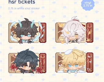 Honkai Star Rail Stamp Glitter Stickers - Etsy