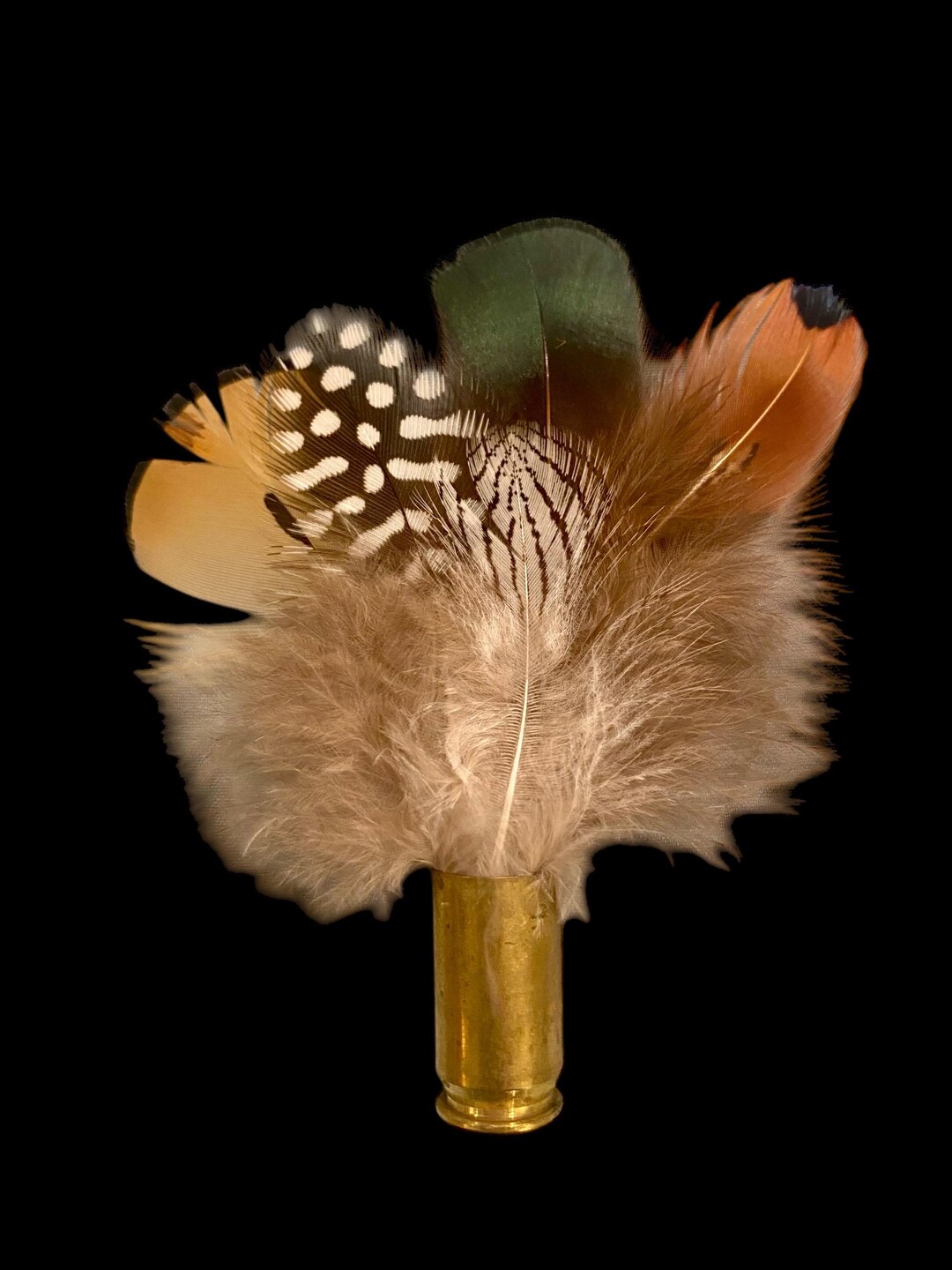 Bullet Casing Feather Hat Pin - Etsy