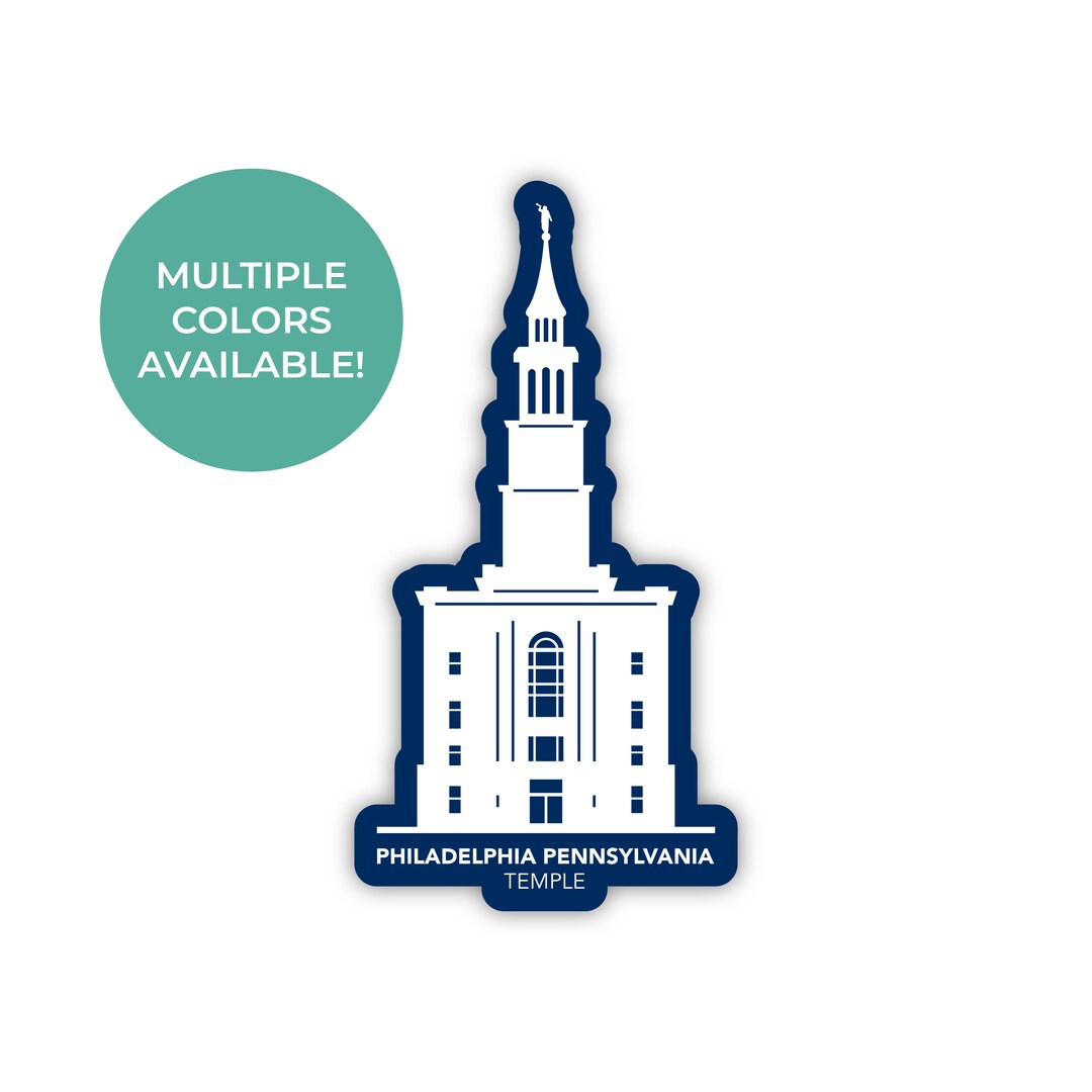 Philadelphia Pennsylvania Temple Sticker, Philadelphia Pennsylvania ...