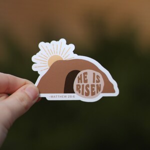 He is Risen Sticker, Empty Tomb Sticker, Jesus is Risen Sticker, Jesus ...
