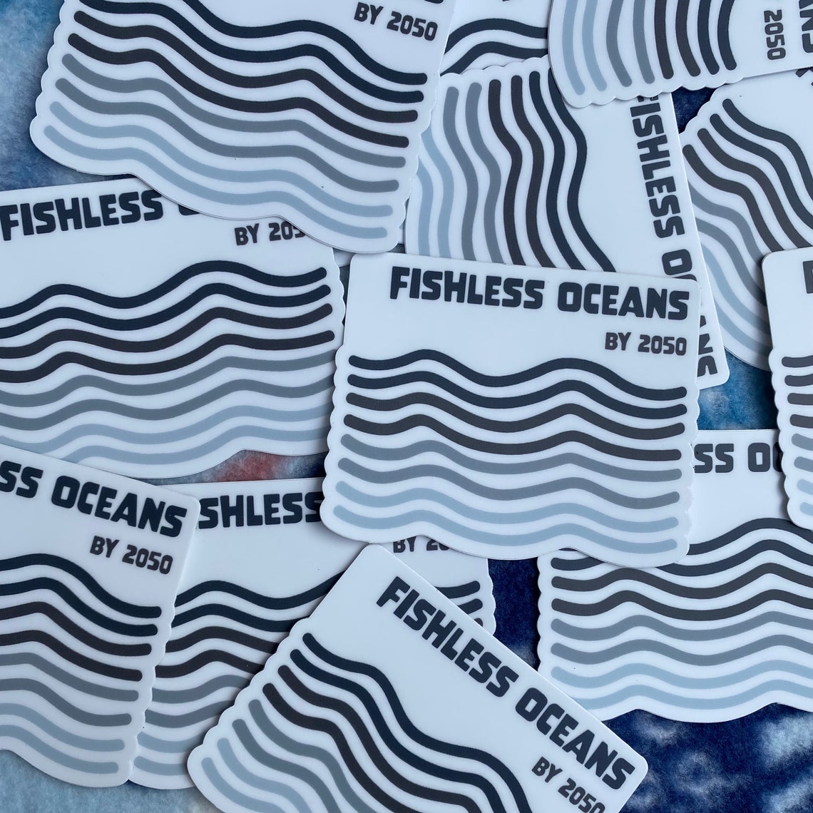 Fishless Oceans Sticker Save the Sea Vinyl Sticker | Etsy