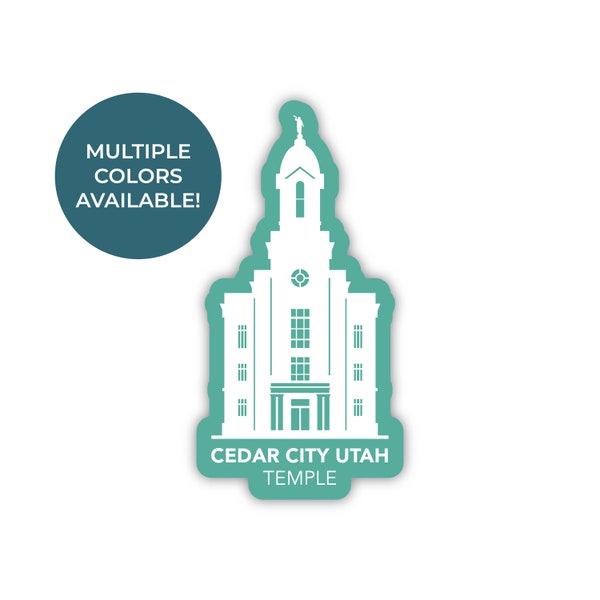 Cedar City Temple Sticker - Etsy