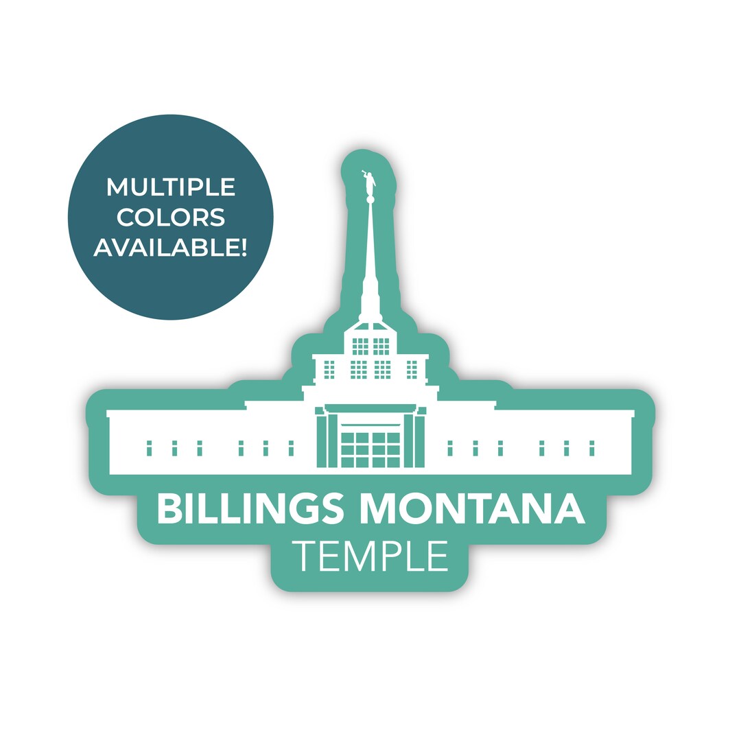 Billings Montana Temple Sticker, Billings Montana Temple, Billings ...