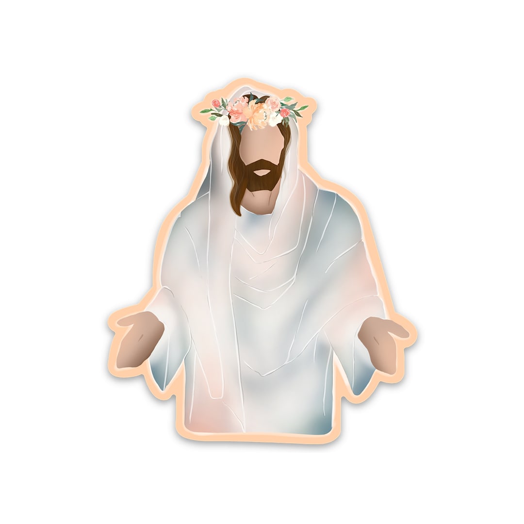He is Risen Sticker, Floral Jesus Christ Sticker, Christ Sticker ...