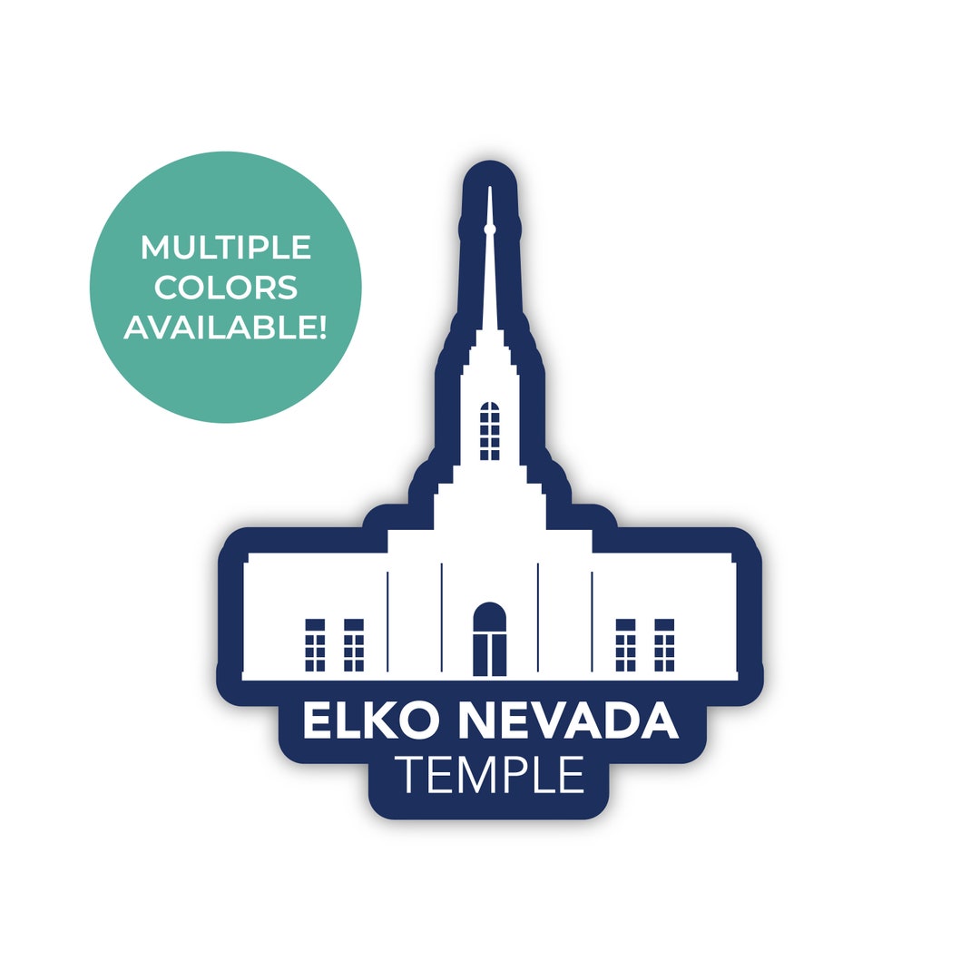 Elko Nevada Temple Sticker, Elko Nevada Temple, Elko Nevada Sticker ...
