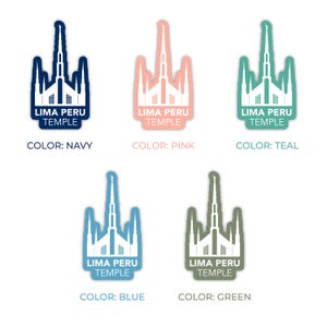 Lima Peru Temple Sticker, Lima Peru Temple, Peru Temple Sticker, LDS ...