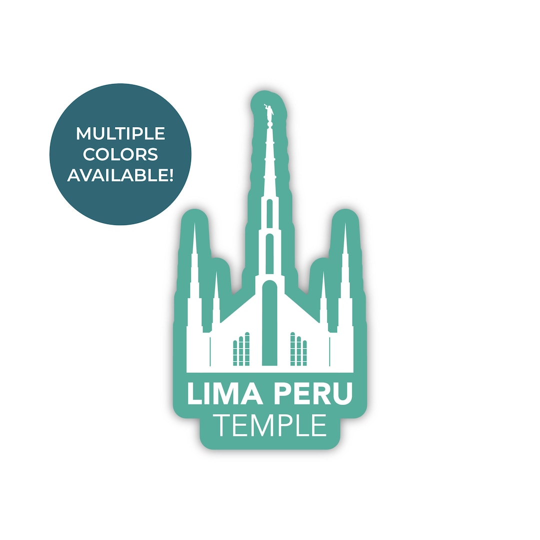 Lima Peru Temple Sticker, Lima Peru Temple, Peru Temple Sticker, LDS ...