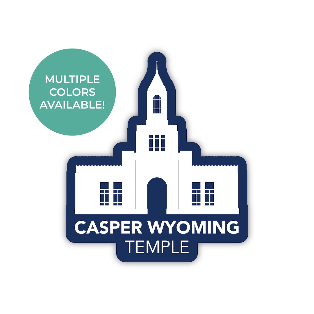 Casper Wyoming Temple Sticker, Casper Wyoming Temple, Casper Temple ...