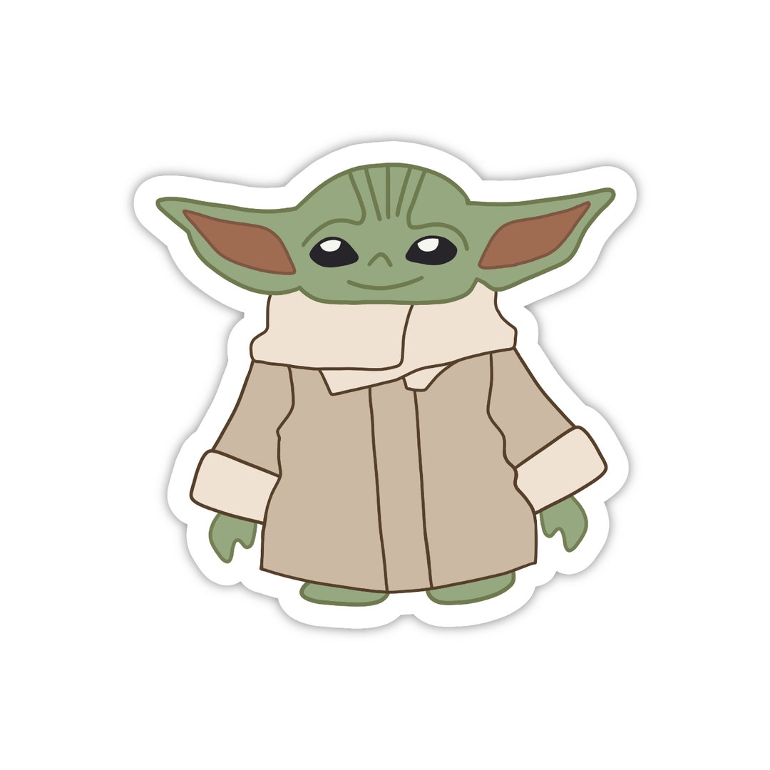 Grogu Sticker, Baby Yoda Sticker, Mando Sticker, Grogu Vinyl Sticker ...