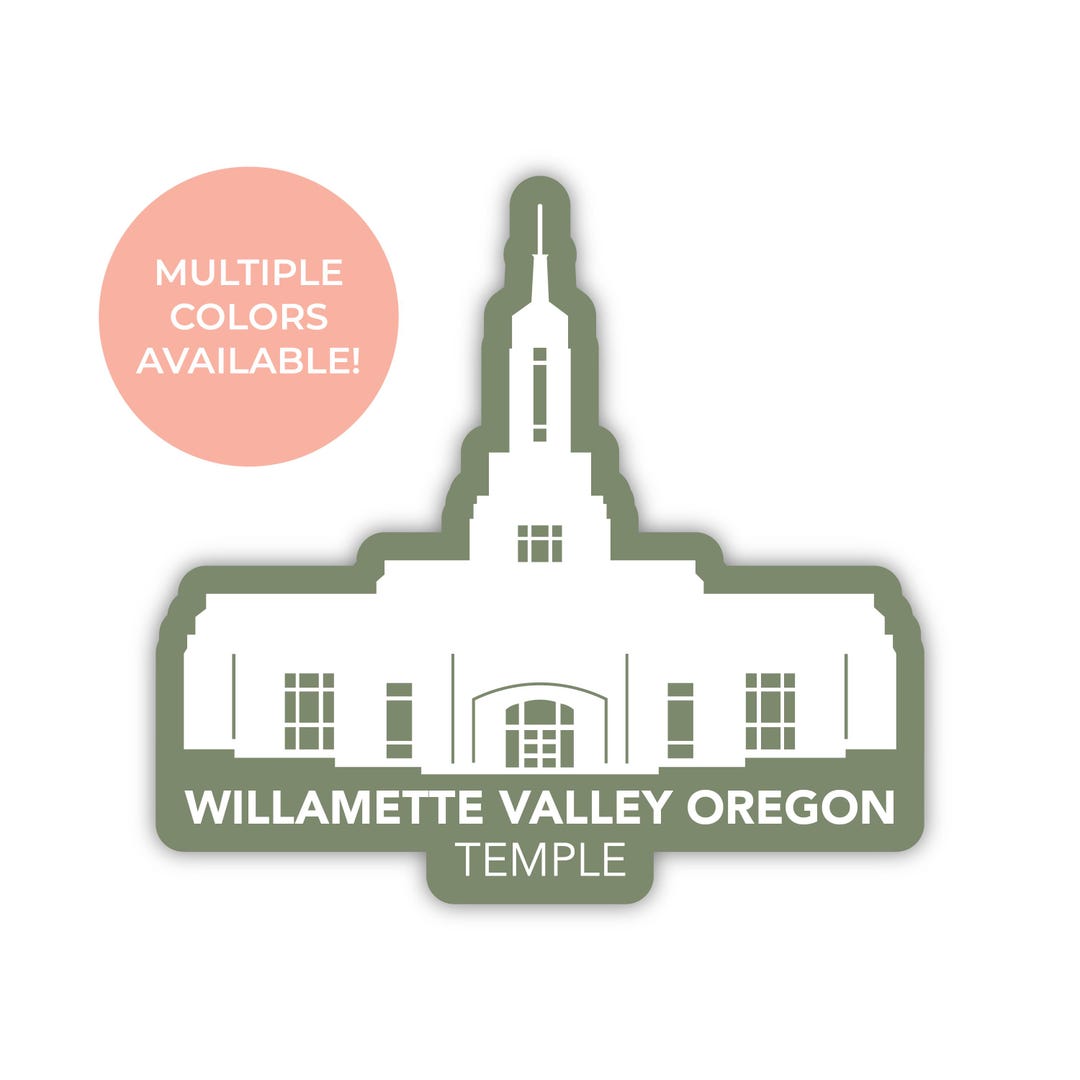 Willamette Valley Oregon Temple Sticker, Willamette Valley Oregon Temple, Willamette Valley ...