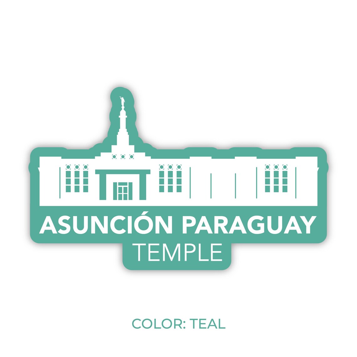 Asuncion Paraguay Temple Sticker, Asuncion Paraguay Temple, Lds Temple ...