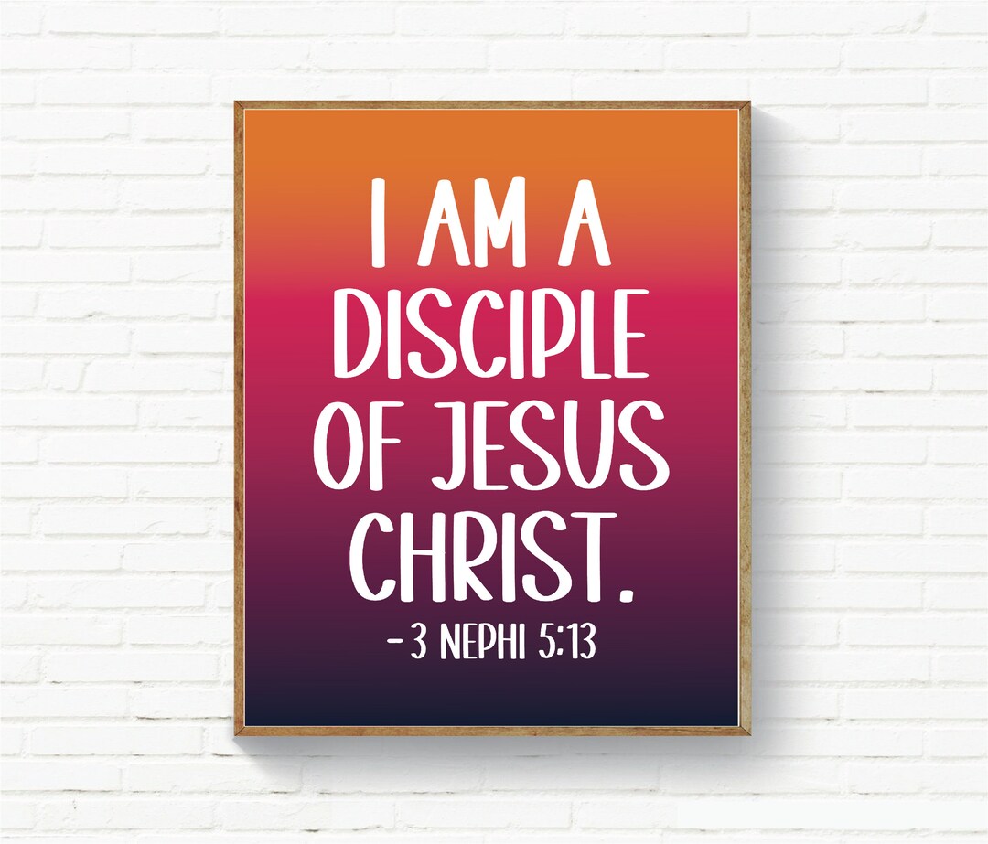 2024 Youth Theme Printable Poster, I Am a Disciple of Jesus Christ ...