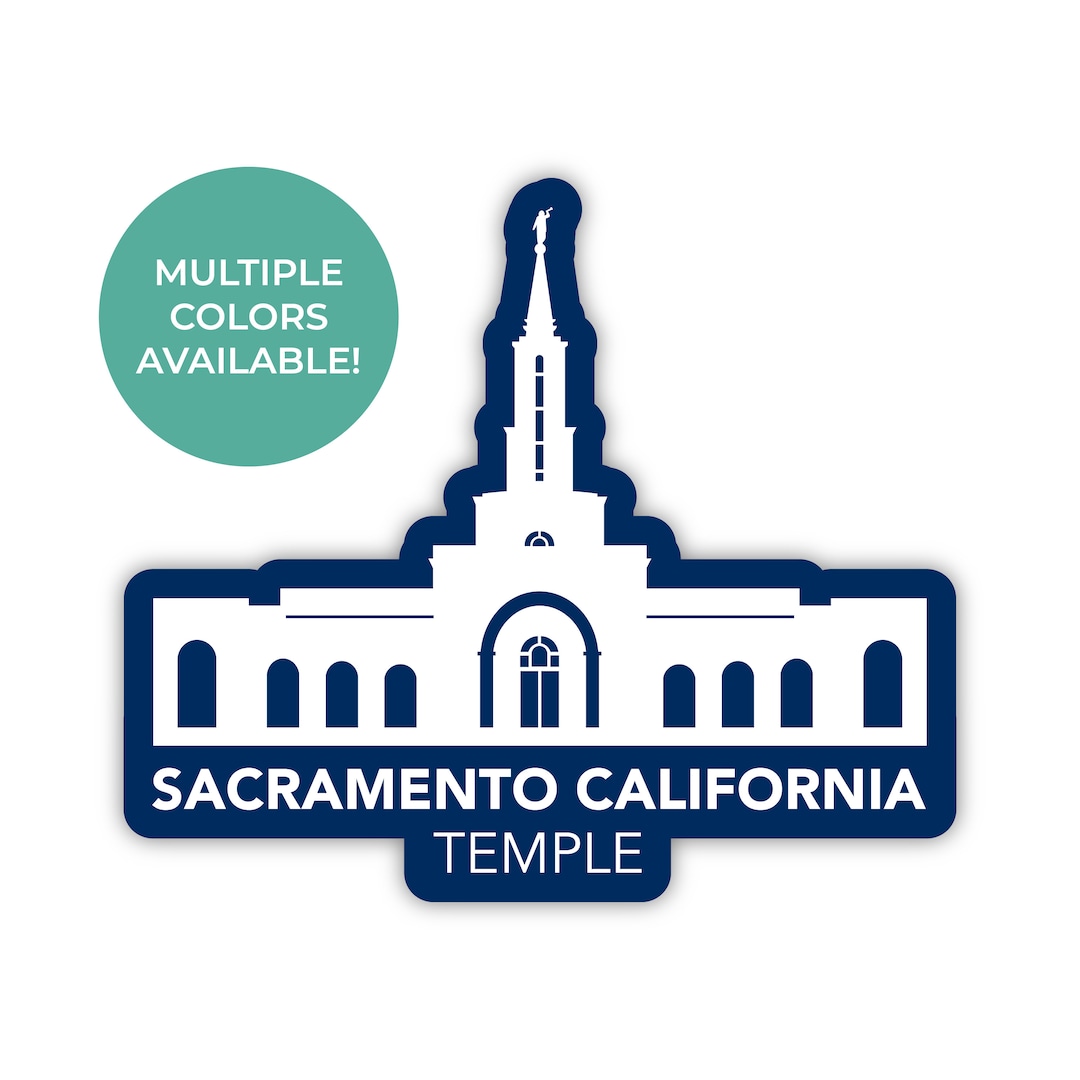 Sacramento California Temple Sticker, Sacramento California Temple ...