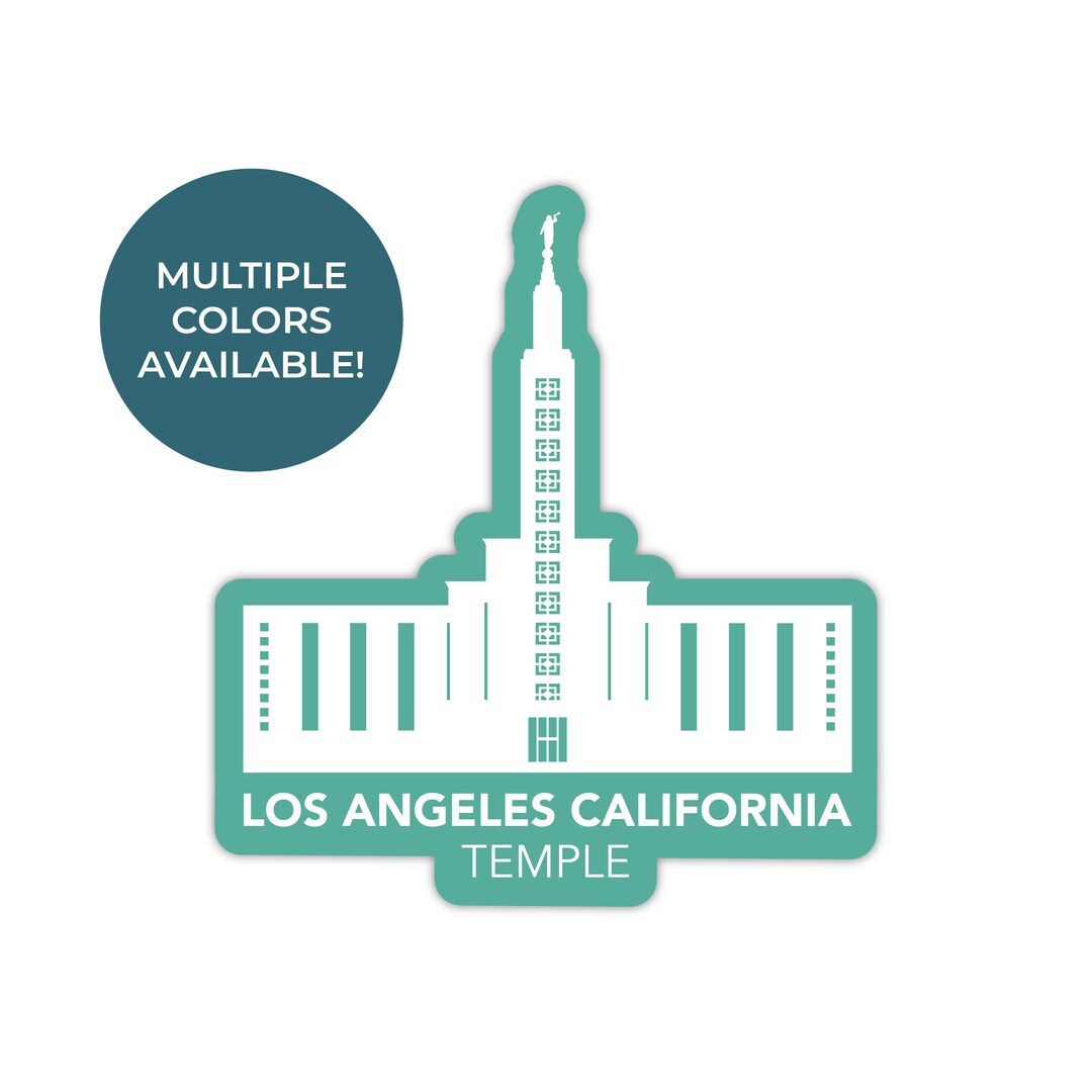 Los Angeles California Temple Sticker, LA Temple Sticker, Los Angeles ...