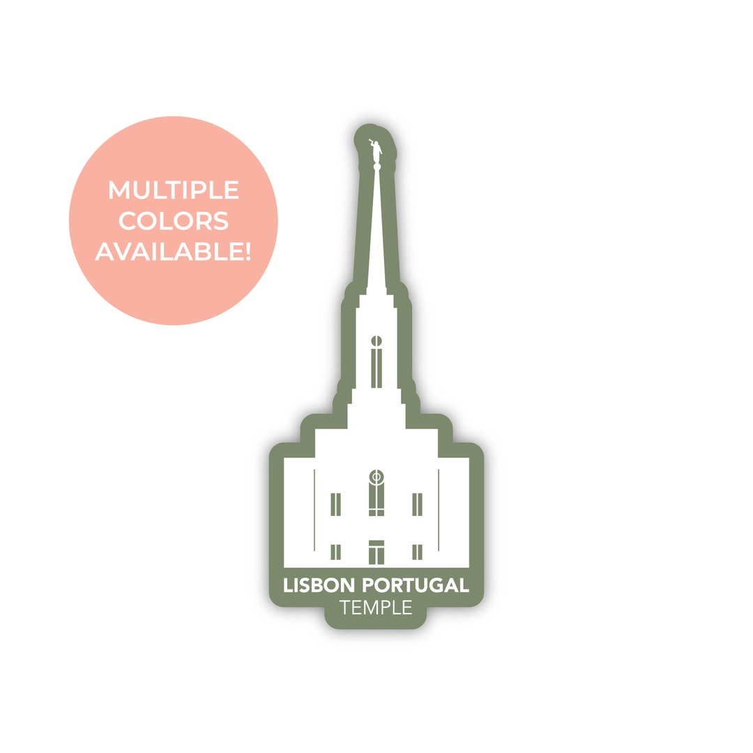 Lisbon Portugal Temple Sticker, Lisbon Portugal Temple, Portugal Temple ...