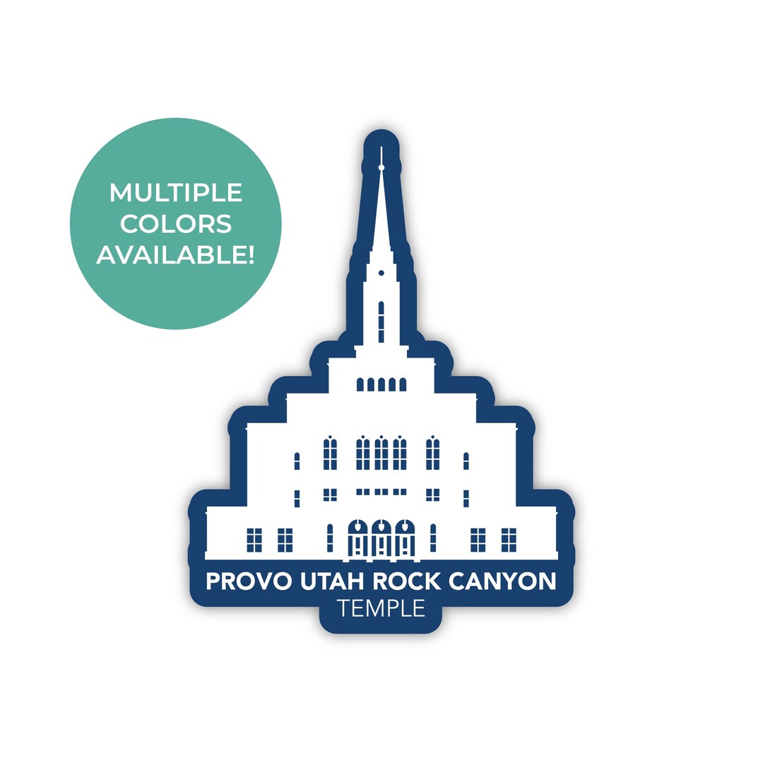 Provo Utah Rock Canyon Temple Sticker, Renovated Provo Utah Temple ...