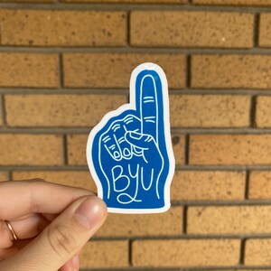 BYU Foam Finger Sticker, BYU Sticker, Brigham Young University Sticker ...