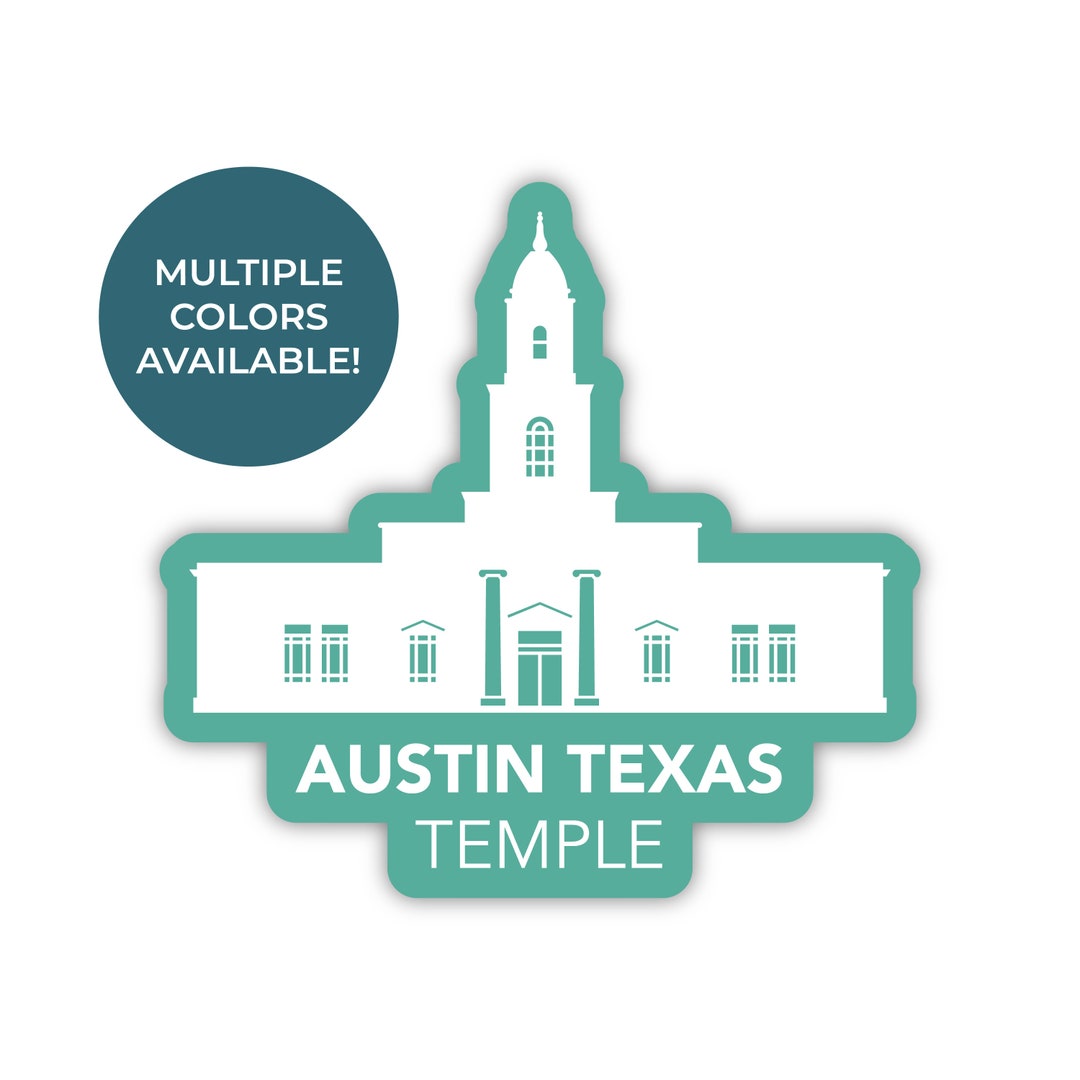 Austin Texas Temple Sticker, Austin Temple, Lds Temple Stickers, Lds ...