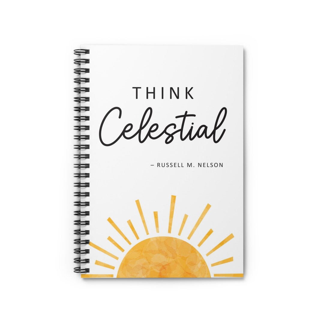 Think Celestial Spiral Notebook, Think Celestial Journal, Think Celestial, LDS Notebook, Think ...