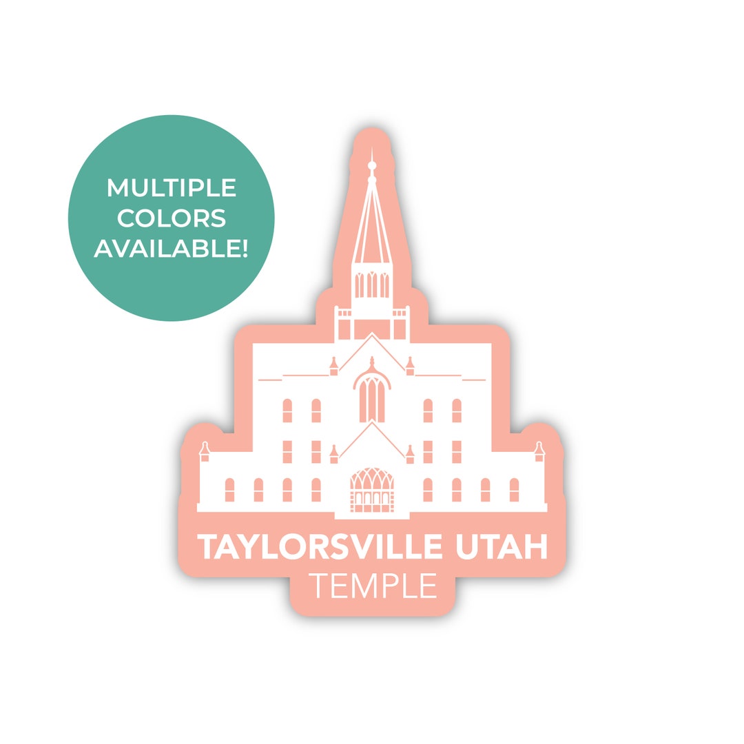 Taylorsville Utah Temple Sticker, Taylorsville Utah Temple, Utah Temple ...